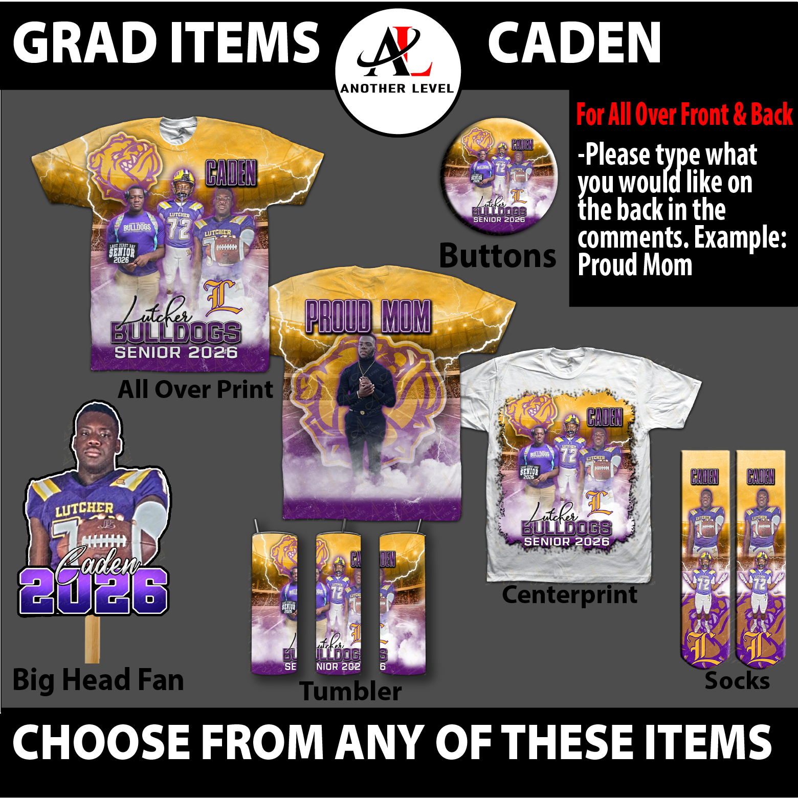 Caden - Individual Senior Night Items (Order deadline is Sunday, Novem ...